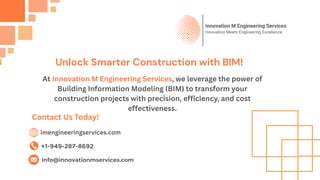 Key Benefits of BIM in Construction - IME Services | PDF