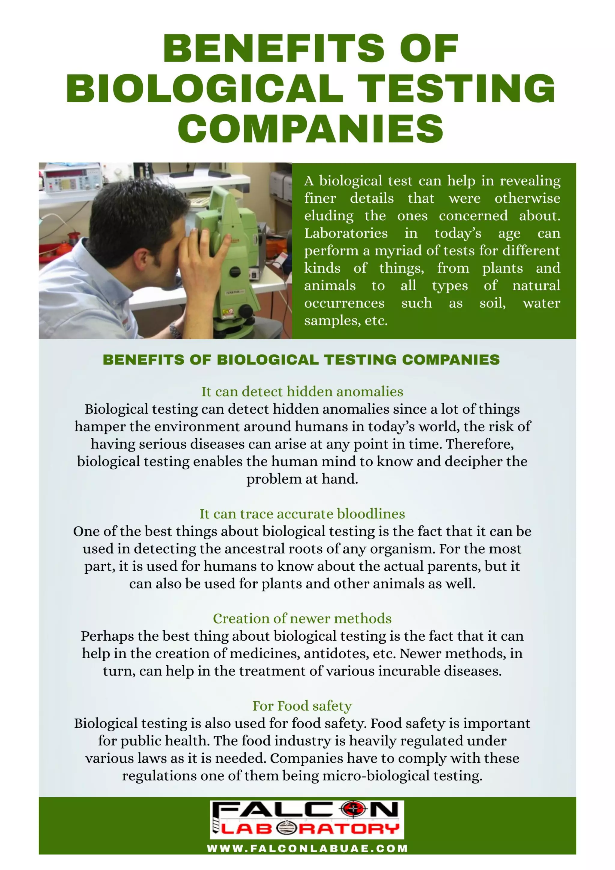 Benefits of Biological Testing Companies | PDF