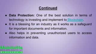 Benefits of blockchain in healthcare | PPT