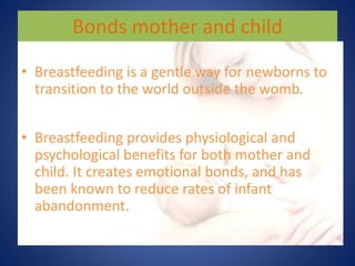 Benefits of breastfeeding for the baby | PPTX