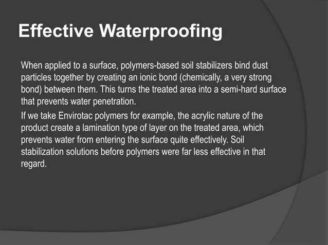 4 Advantages with Chemical (Polymer-based) Soil Stabilization ...