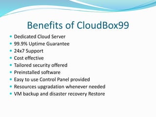 Benefits of cloud server hosting | PPT