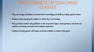 Benefits of coaching classes | PPTX | Education