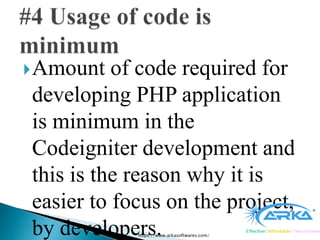 Benefits of codeigniter in web development | PPT