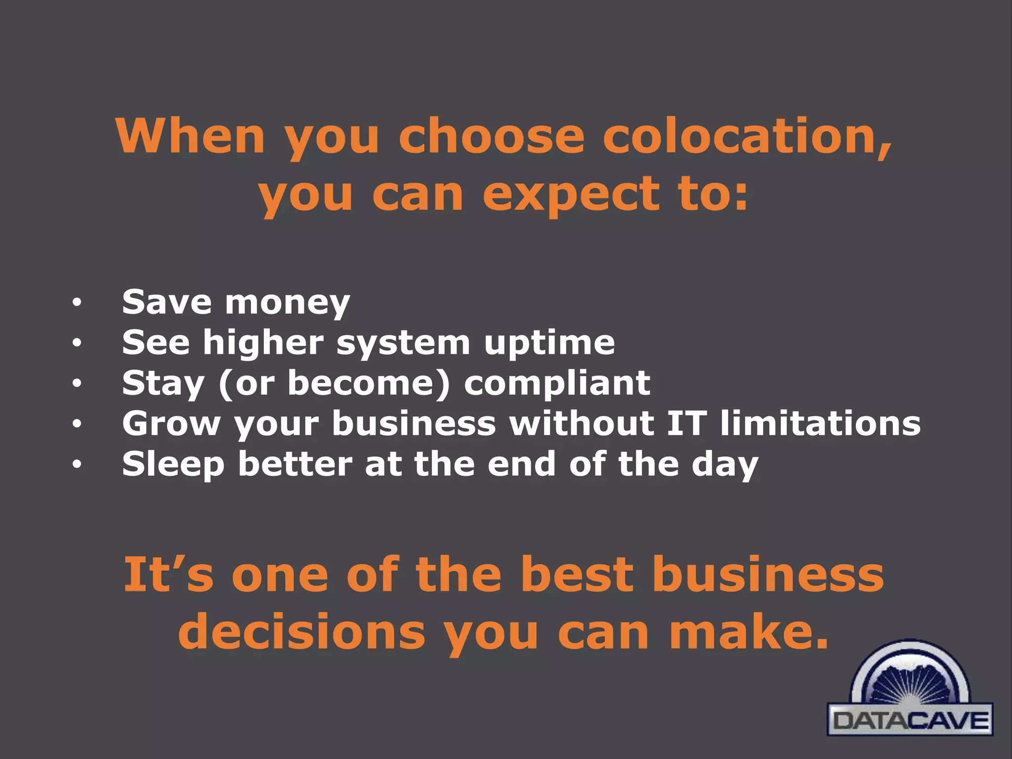 Five Benefits of Data Center Colocation | PPTX