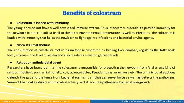 Benefits of colostrum powder – Bovine Colostrum | PPT