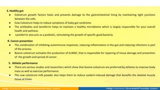 Benefits of colostrum powder – Bovine Colostrum | PPT