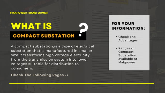 Benefits of Compact Sub-Station Manufacturer | PDF