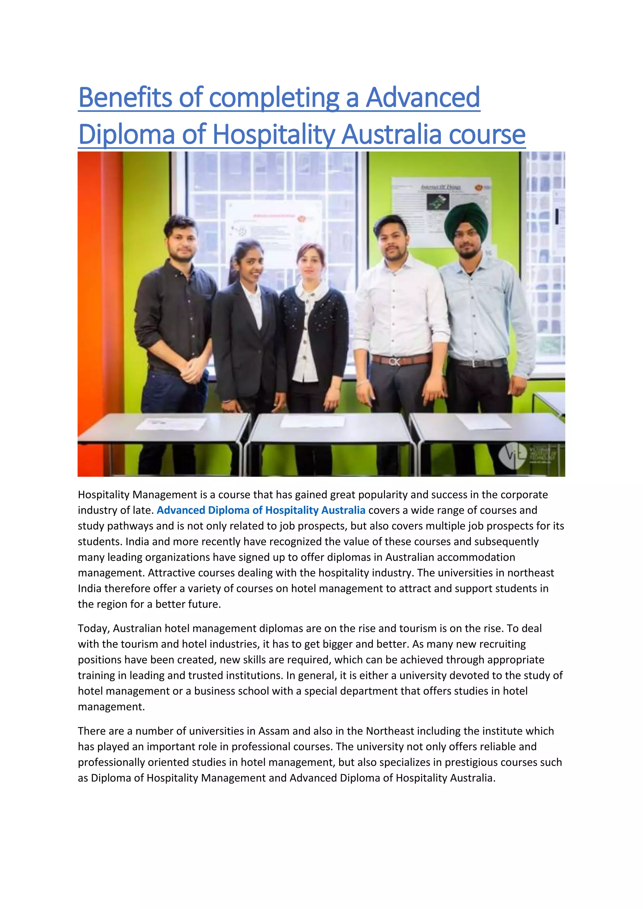 Advanced Hospitality Management | PDF