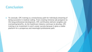 Benefits of CPC Training | PPTX