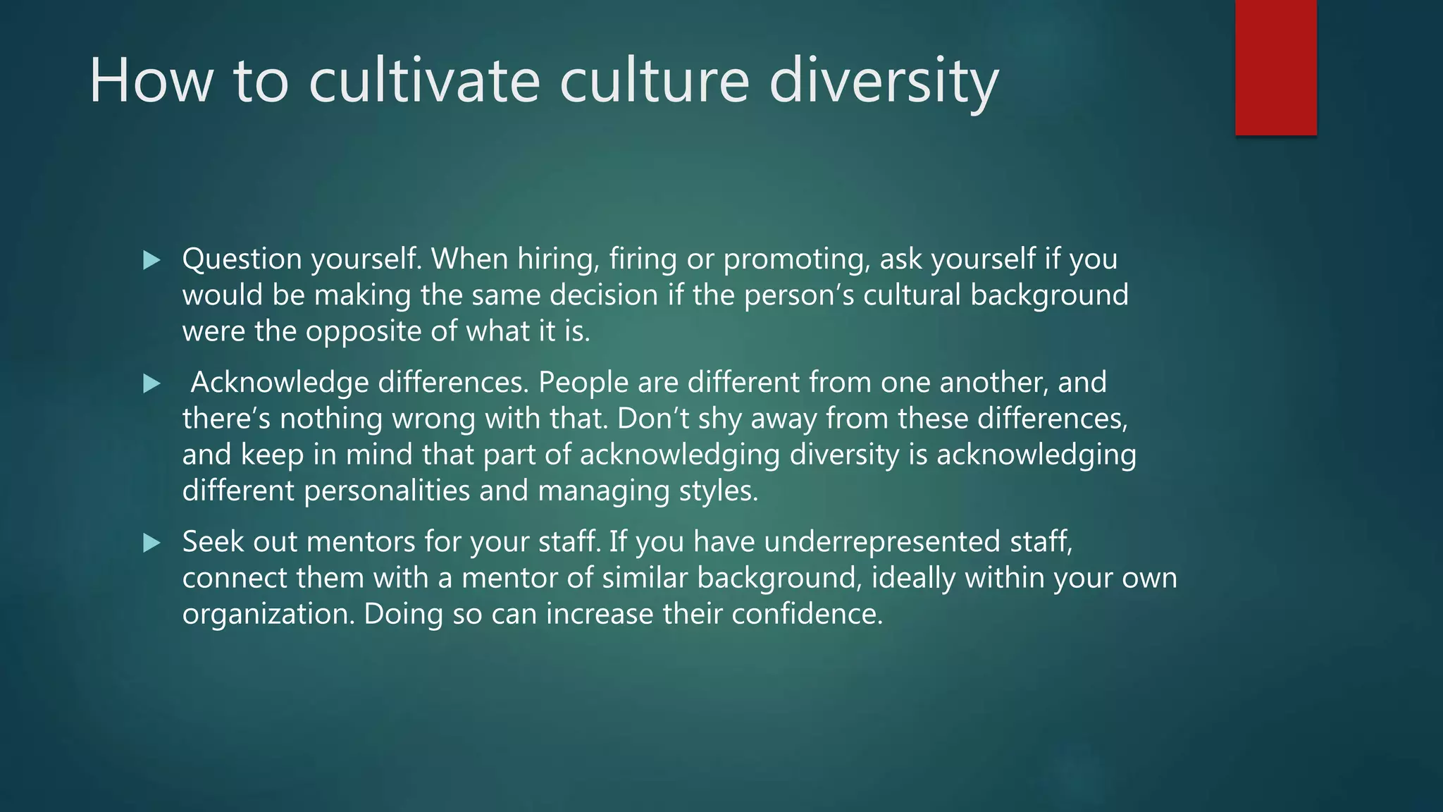 Benefits of cultural diversity in the hospitality industry | PPTX