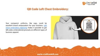 Advantages Of Personalised Embroidered QR Code Patches For Your Business | PPTX