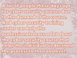Benefits of Cyber Security Awareness Training | PPTX