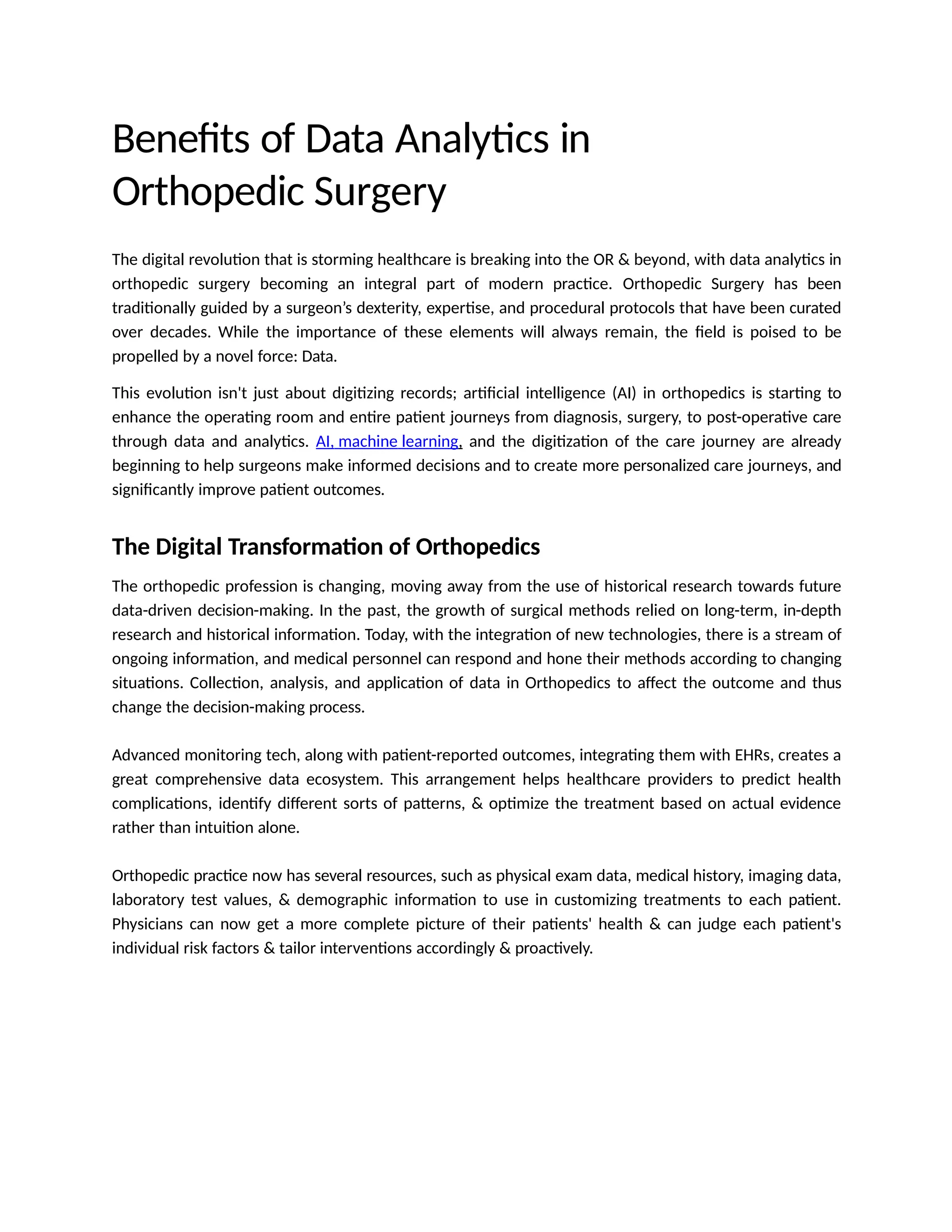 Benefits of Data Analytics in Orthopedic Surgery.pptx