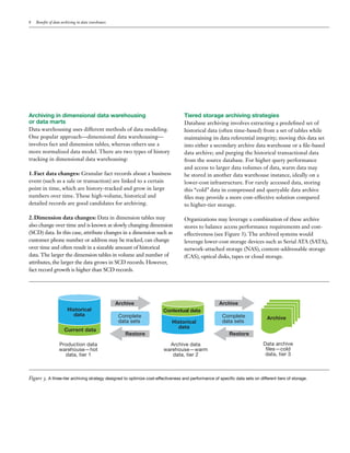 Benefits of Data Archiving in Data Warehouses | PDF