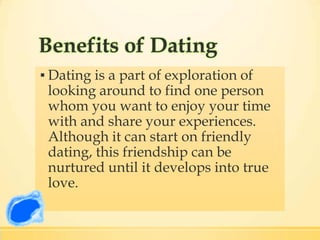Benefits of dating and the social graces recommended | PPT