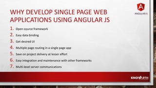 Benefits of developing a Single Page Web Applications using AngularJS | PPT