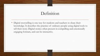 Benefits of digital storytelling for students | PPT
