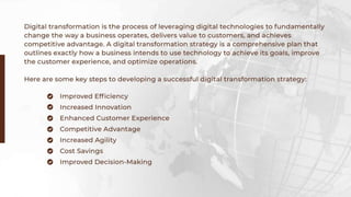 Benefits of Digital Transformation for Every Business | PPT