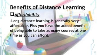 Benefits of distance education | PPT