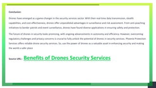 Benefits of Drones Security Services.pptx | Cameras and Camcorders ...