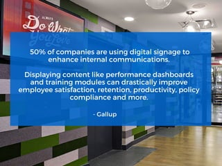 Benefits of Digital Signage for Internal Communications | PDF