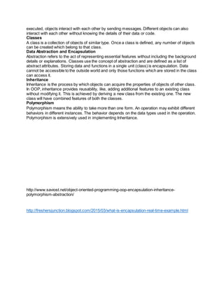 Benefits of encapsulation | PDF