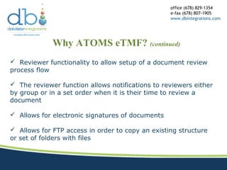 Benefits of an eTMF system | PPT