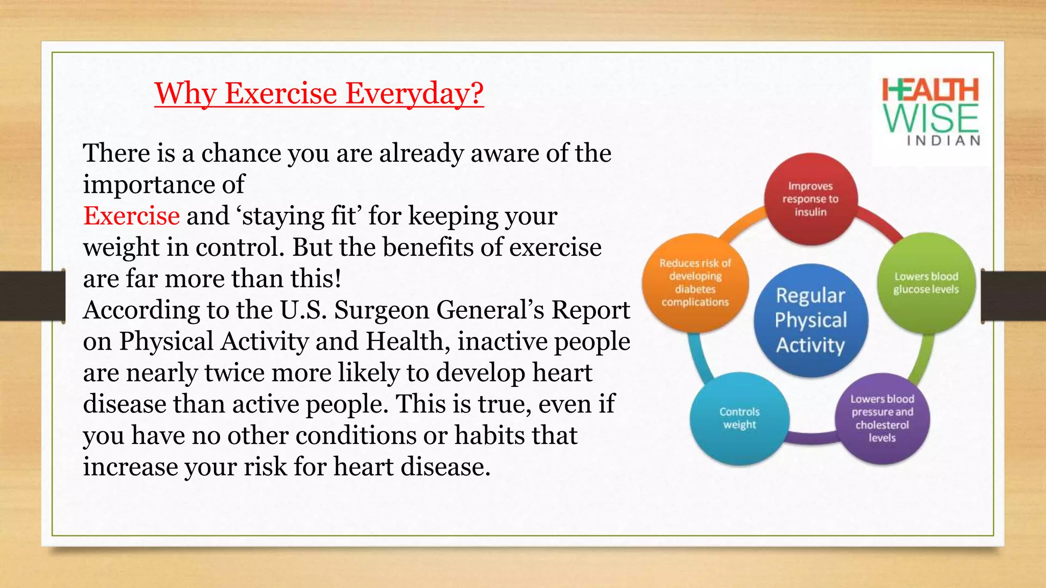 What are the benefits of exercise? | PPTX | Heart and Cardiovascular ...
