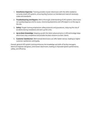 Benefits of General UPS System Training for Key Personnel.docx