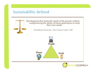 Benefits Of Going Green | PDF | Environmental Services Industry ...