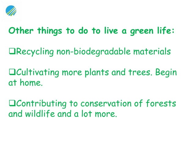 Benefits of going green | PPT
