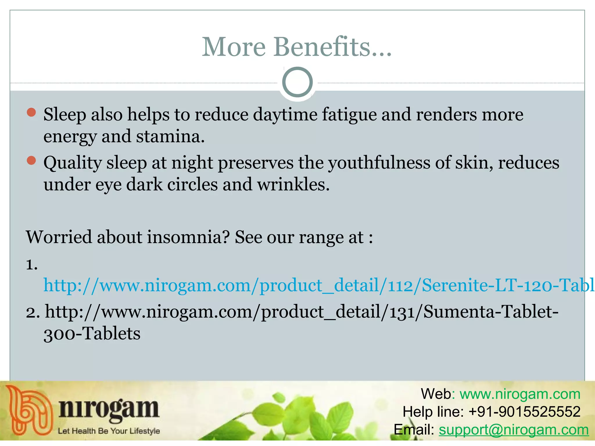 Benefits of a Good Night’s Sleep | PPT