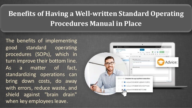 Benefits of Having a Well-written Standard Operating Procedures Manua…