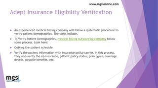 Benefits of healthcare eligibility verification services | PPTX