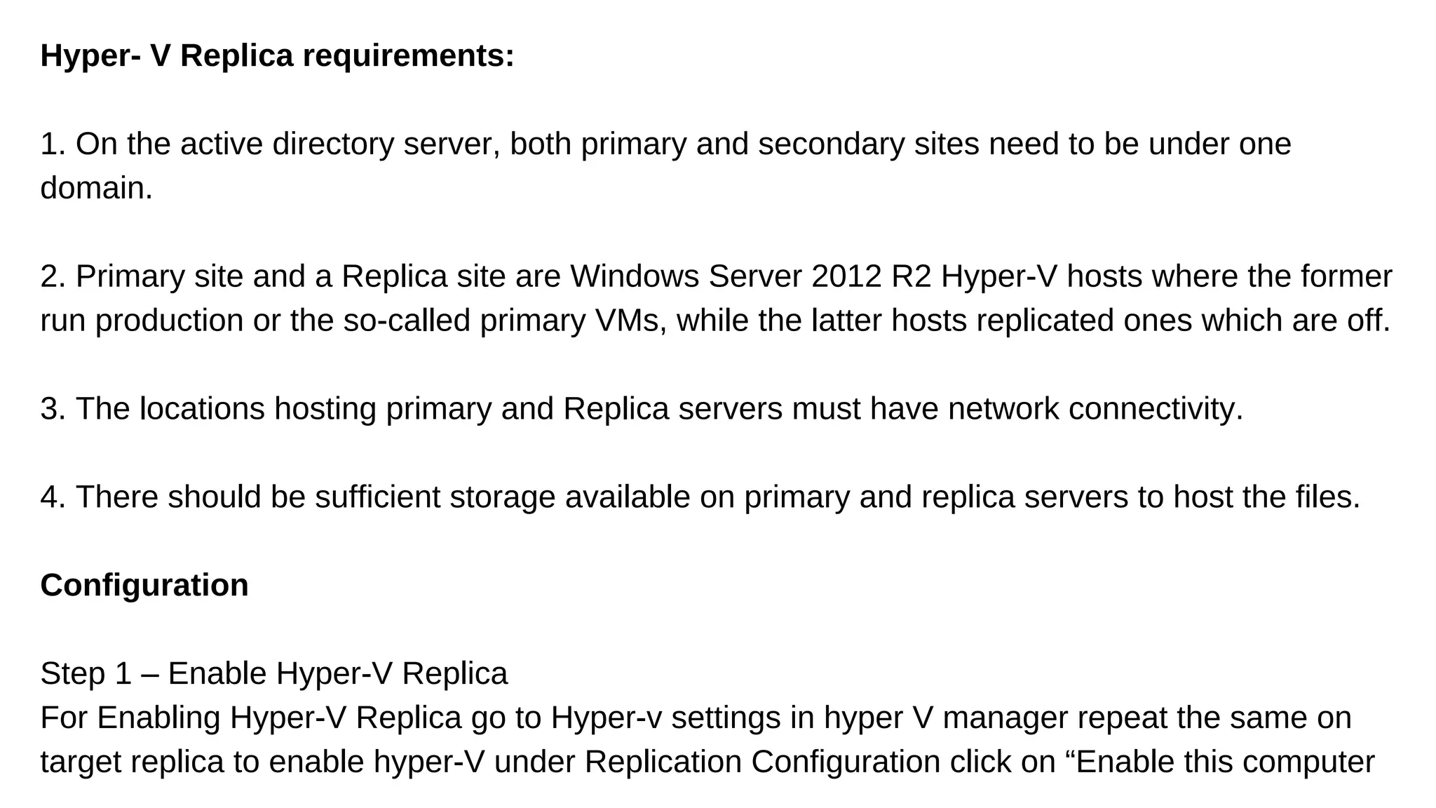 Benefits of Hyper-V replica | PDF