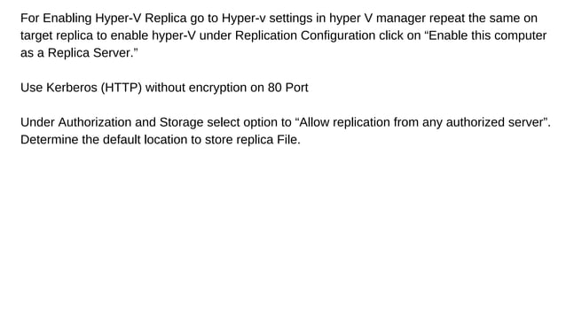 Benefits of Hyper-V replica | PDF