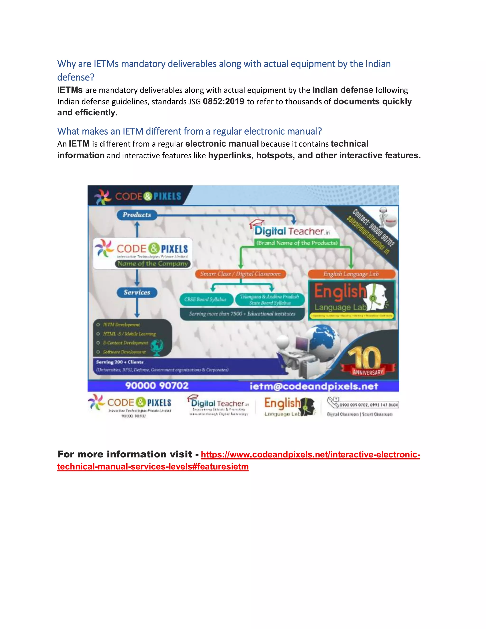 Benefits of IETM The Future of Technical Documentation | PDF