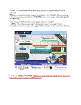 Benefits of IETM The Future of Technical Documentation | PDF