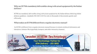 Benefits of IETM The Future of Technical Documentation | PPT