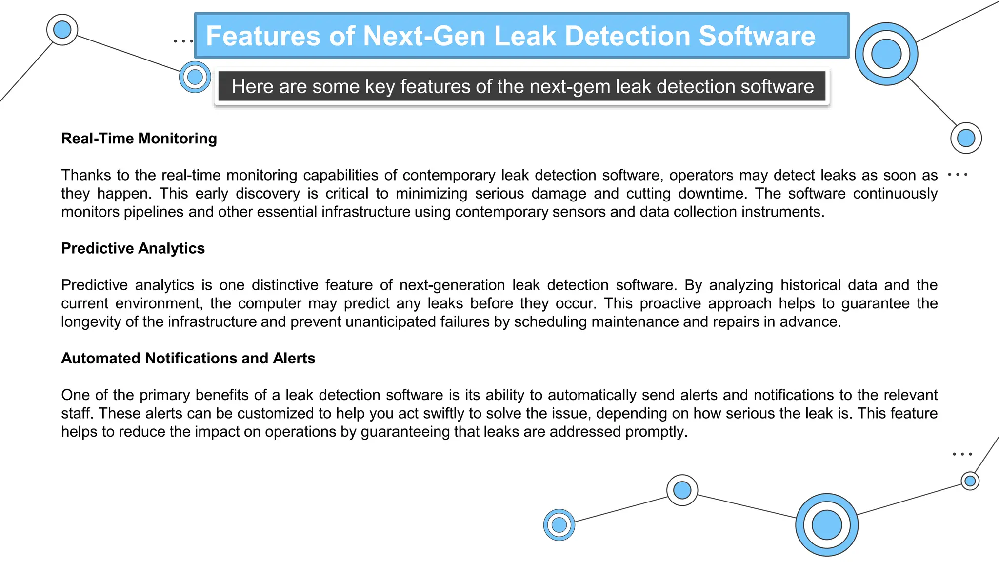 Benefits Of Implementing Leak Detection Software Ppt