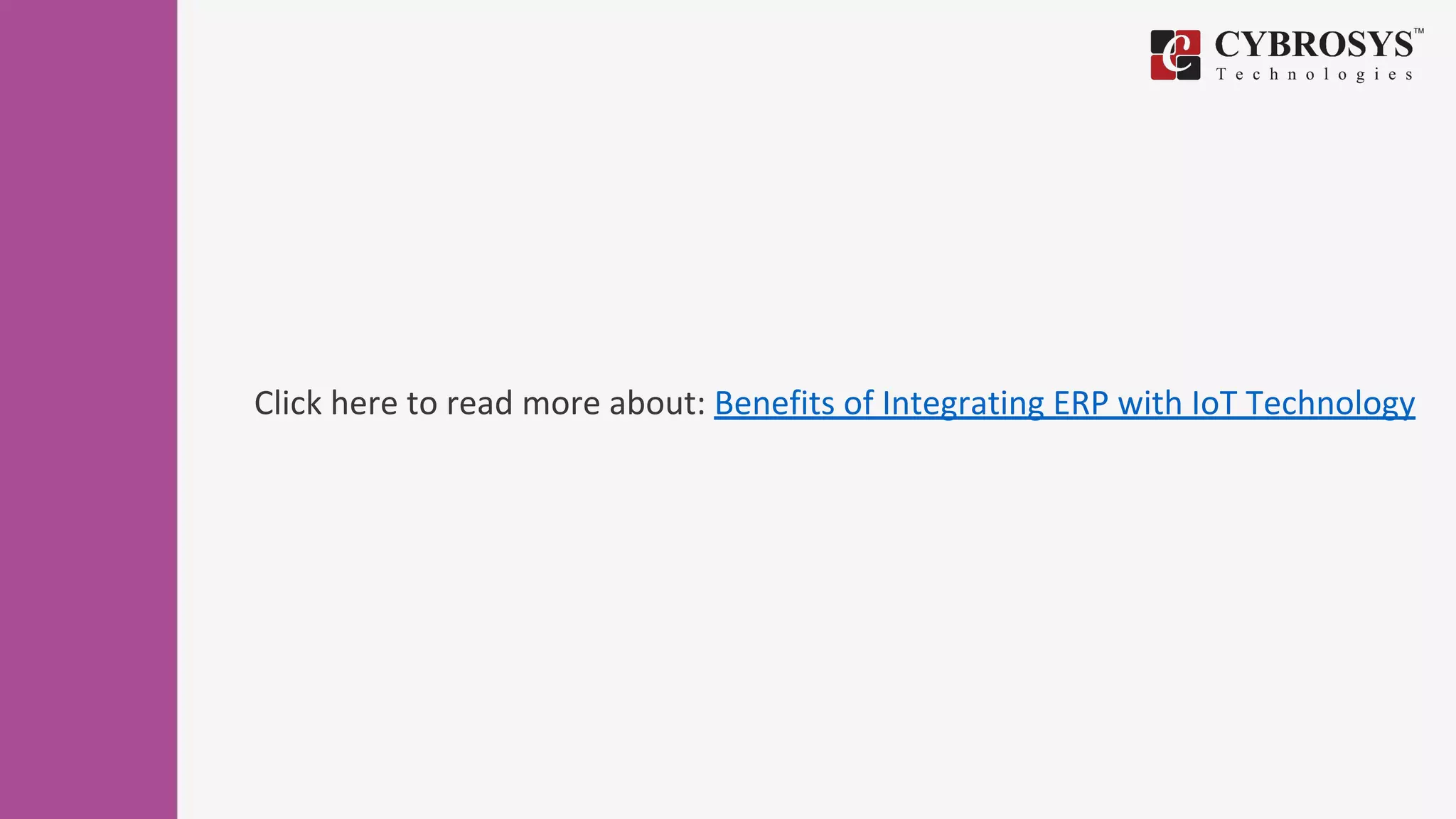 Benefits of integrating erp with iot technology | PPT Benefits of integrating erp with iot technology | PPT