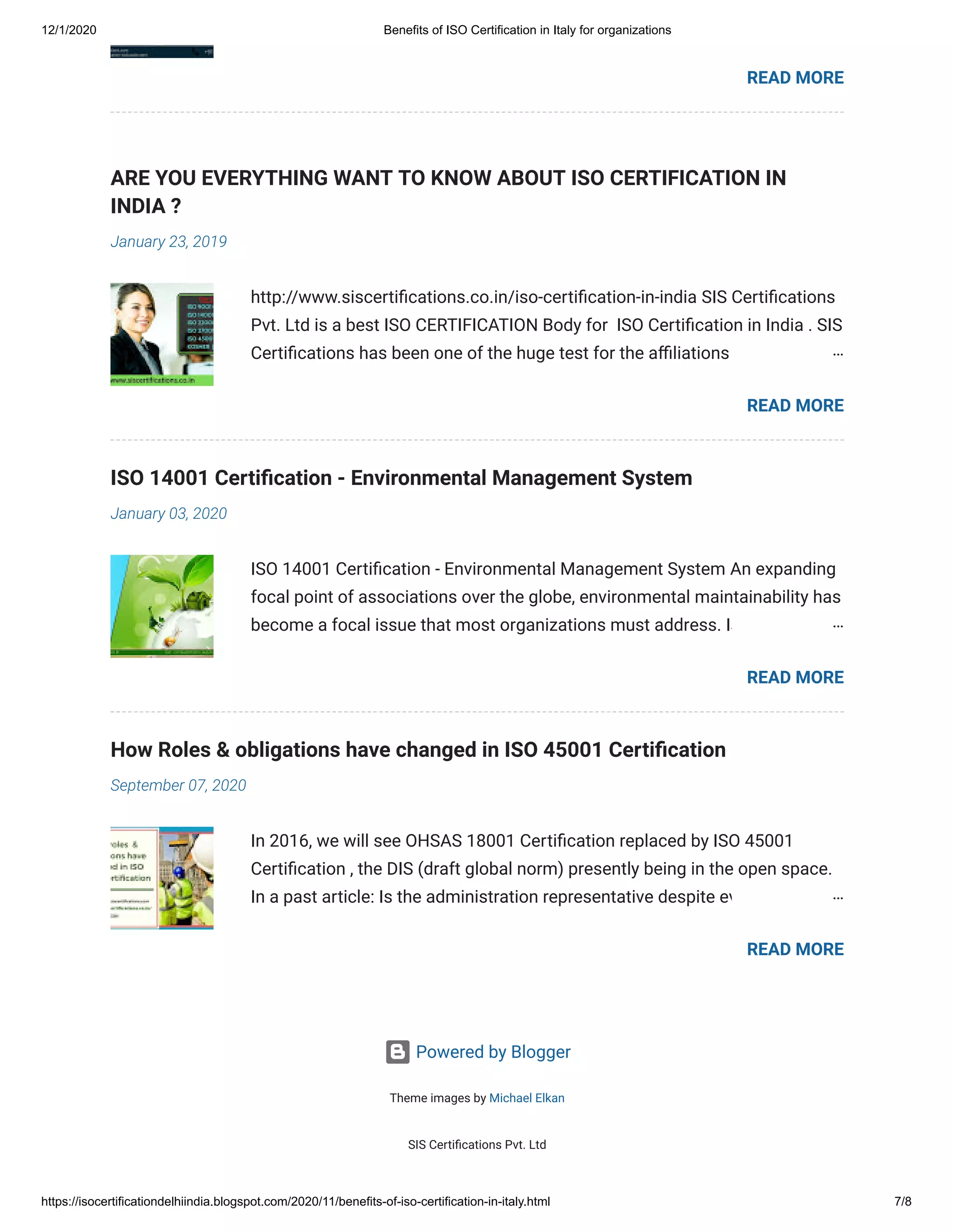 What are benefits of ISO Certification in Italy? | PDF