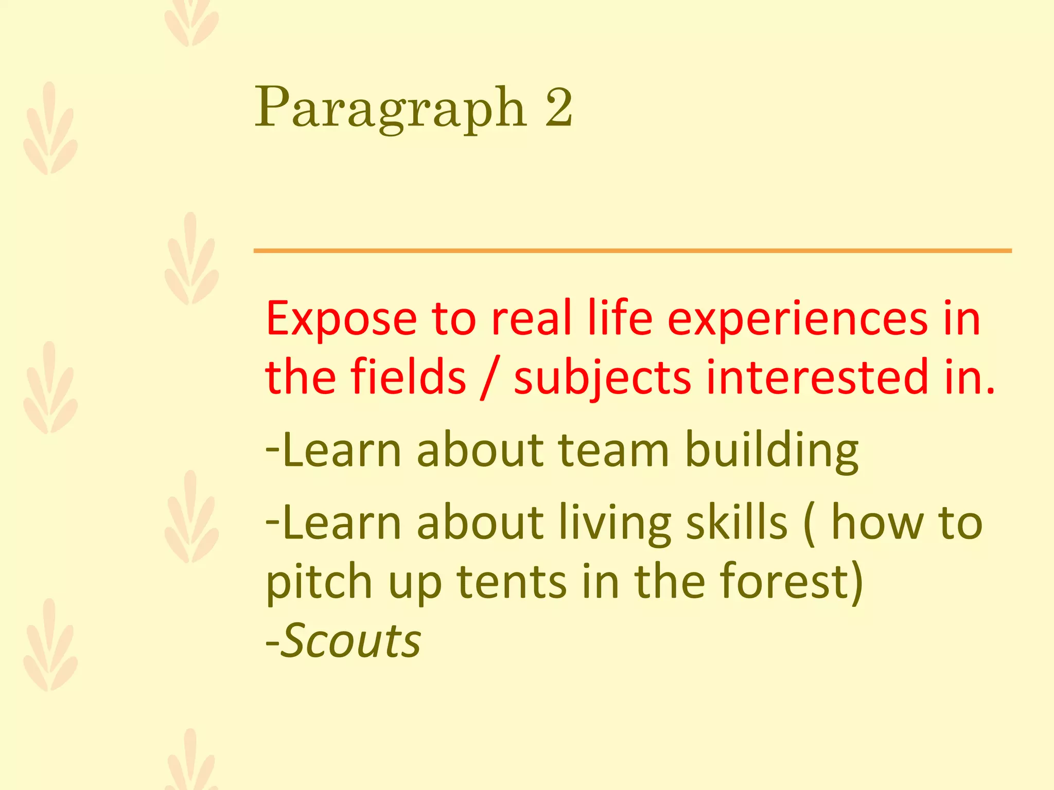 Benefits of joining different student clubs and organisation | PPT