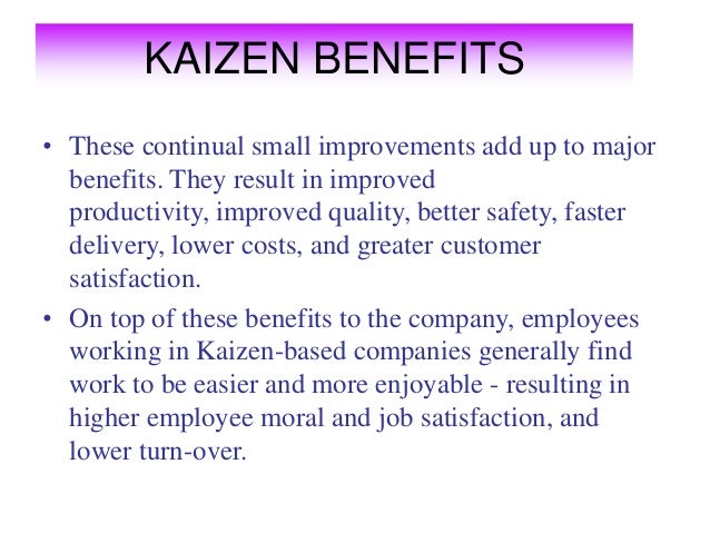 Benefits of kaizen