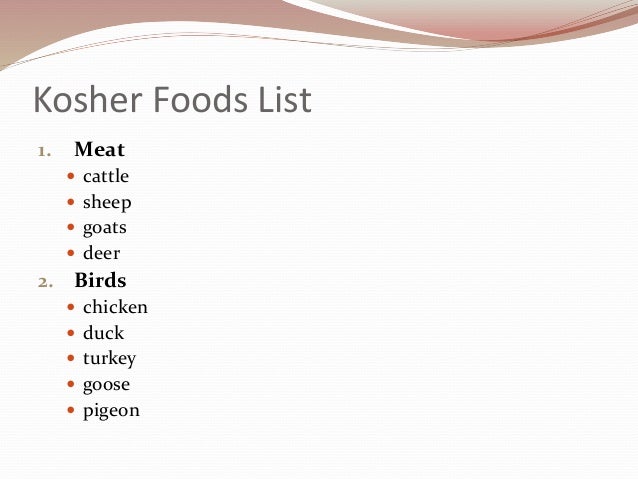 List of Kosher Food and its Benefits