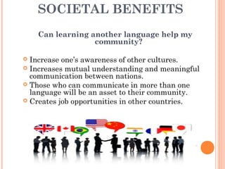 Benefits of learning foreign language | PPT