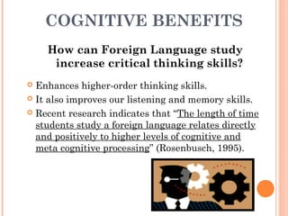 Benefits of learning foreign language | PPT