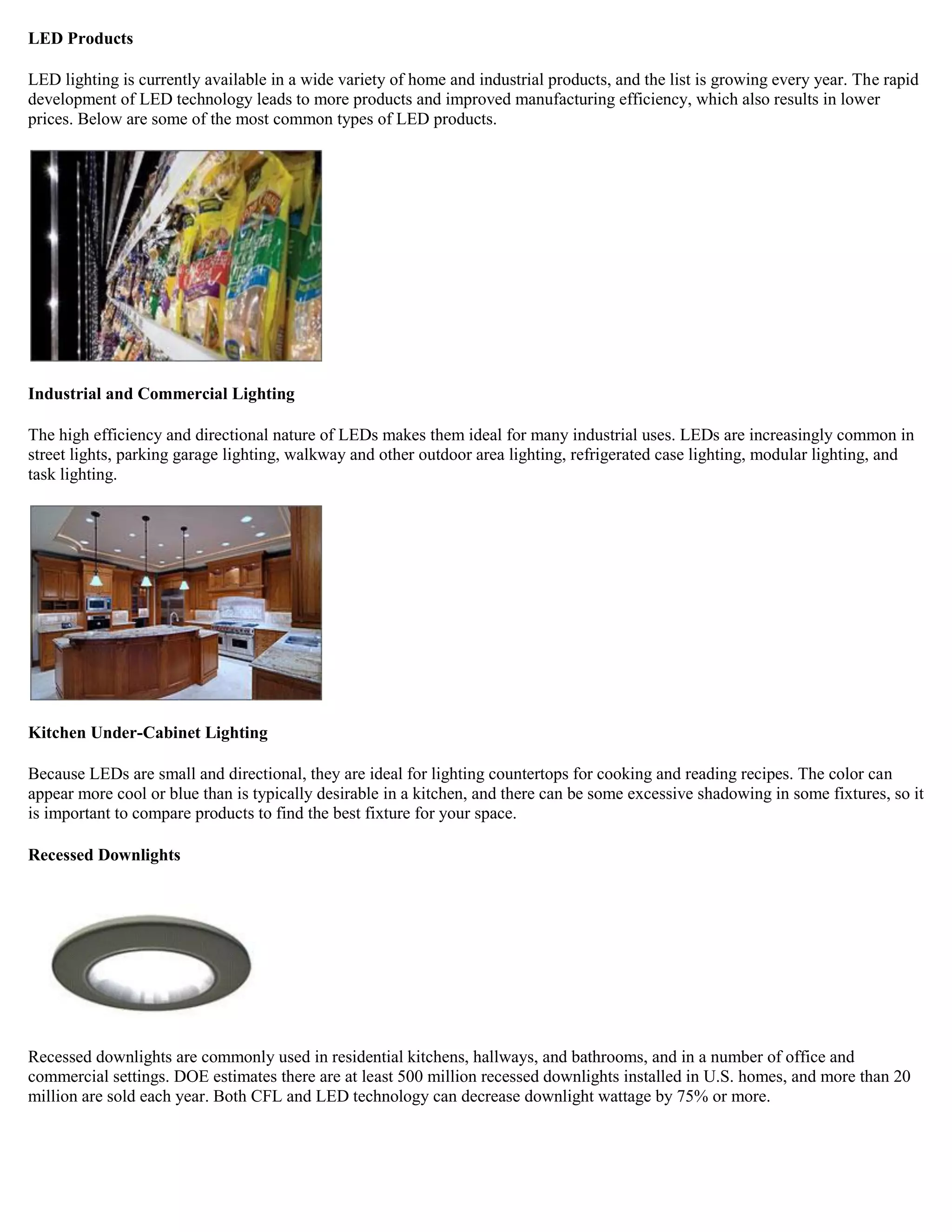 Benefits of led lighting | PDF