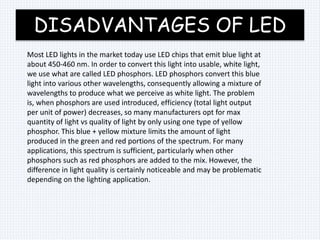Benefits of led light in human life | PPT
